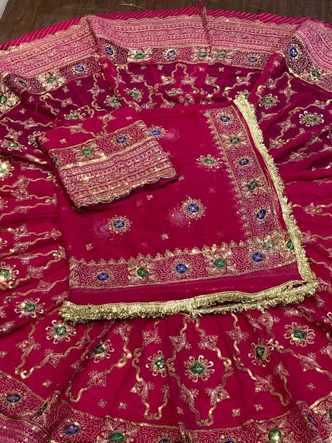 Royal Pure 8 Meter Flare Gher Premium quality Vintage Rajputi Poshak I ...